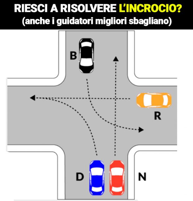 Riesci a risolvere l'incrocio che segue? I guidatori migliori sbagliano ...