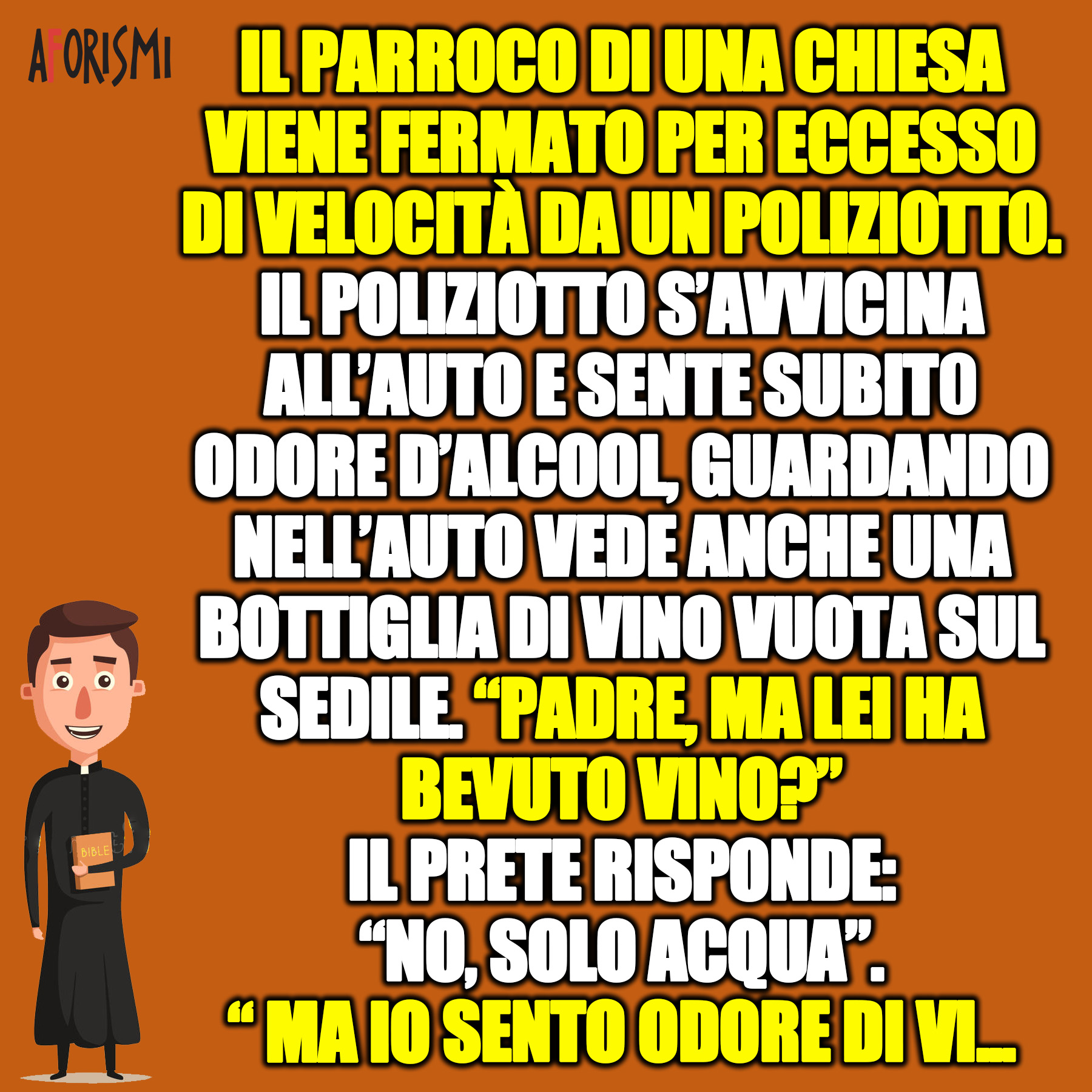 Il parroco di una chiesa viene fermato per eccesso di velocità ...